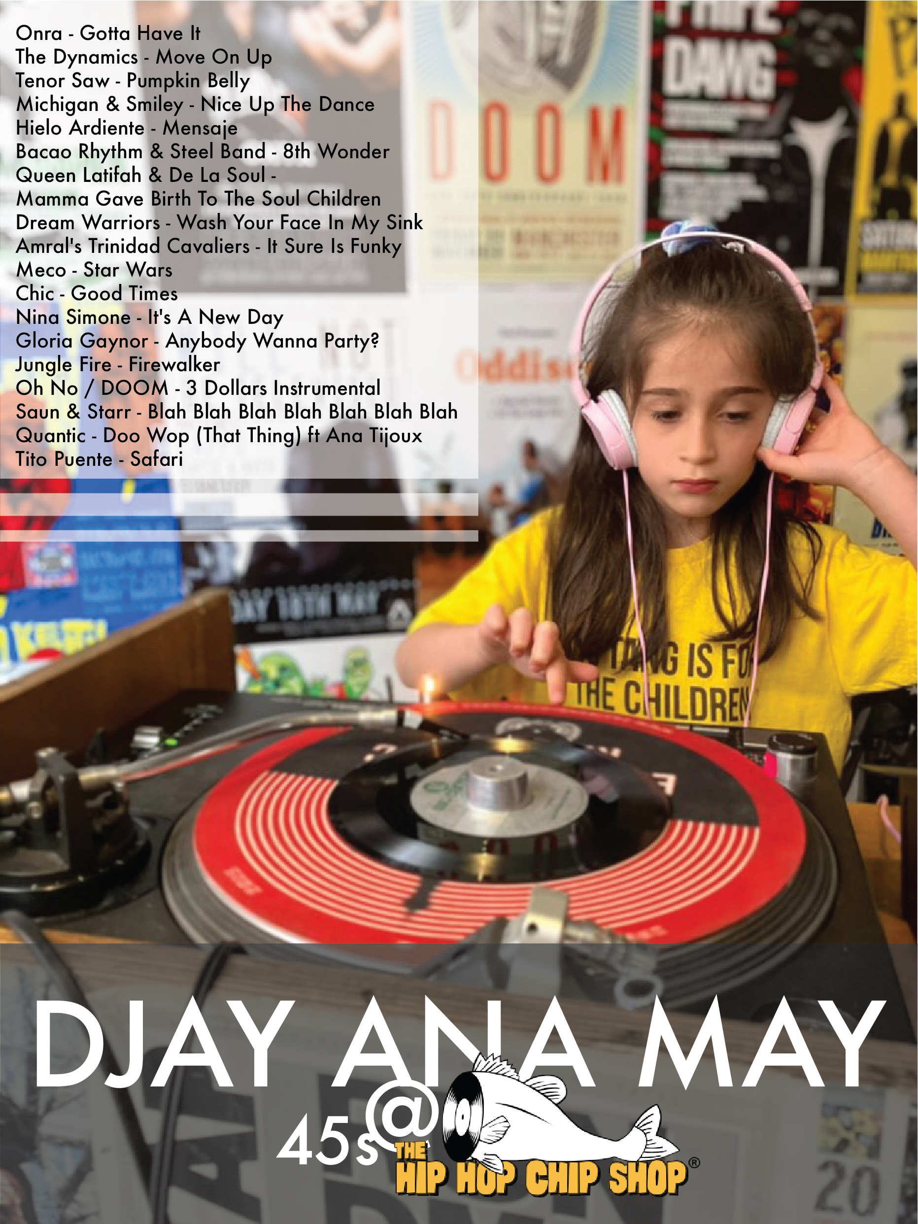 Groovement Podcast: 6yo DJ ANA MAY selects 45s at The Hip Hop Chip Shop ...
